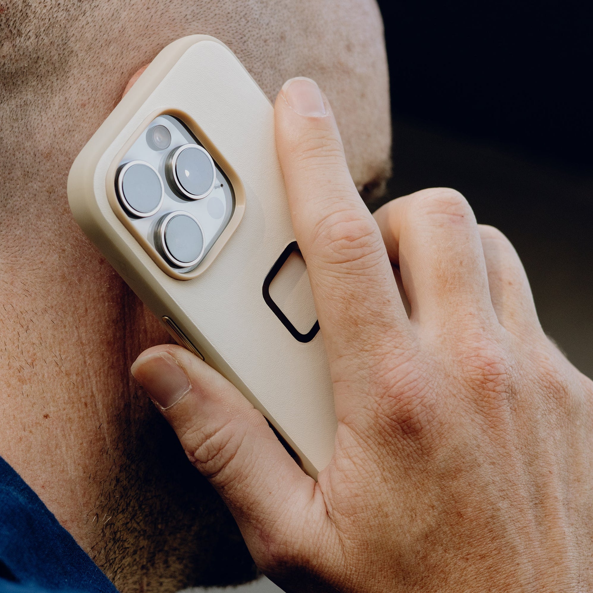 Everyday Clarino Case | iPhone 16 Pro Bone — Vanasche Motorsports