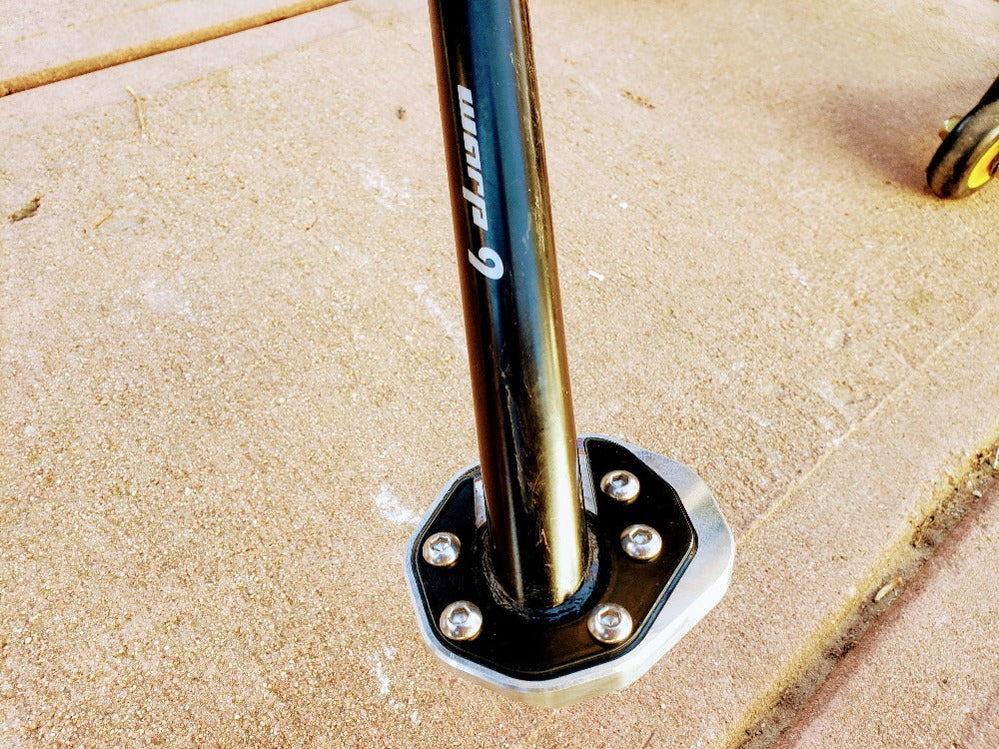 Round Side Stand Foot Extension — Vanasche Motorsports